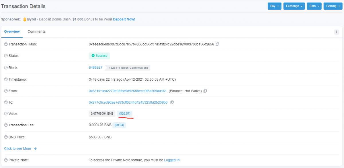การดูยอด Transaction โอนออกจาก Binance ที่ผ่านมาด้วย Bscscan ...